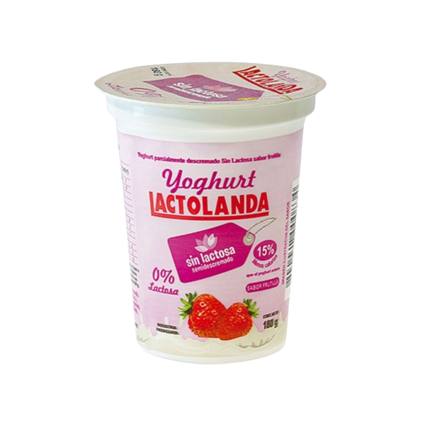 Lactolanda Yoghurt Sin Lactosa Frutos Rojos 180gr
