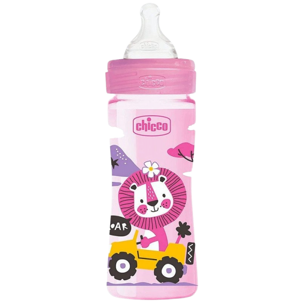 Biberon Well-Being Colors Rosa 250ml Fl.Medio Sil